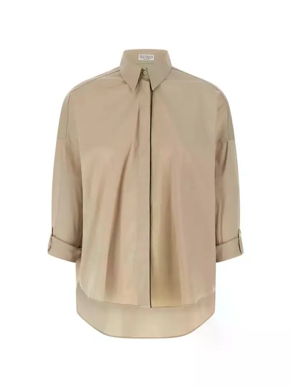 Brunello Cucinelli Cotton Button Shirt - Neutrals
