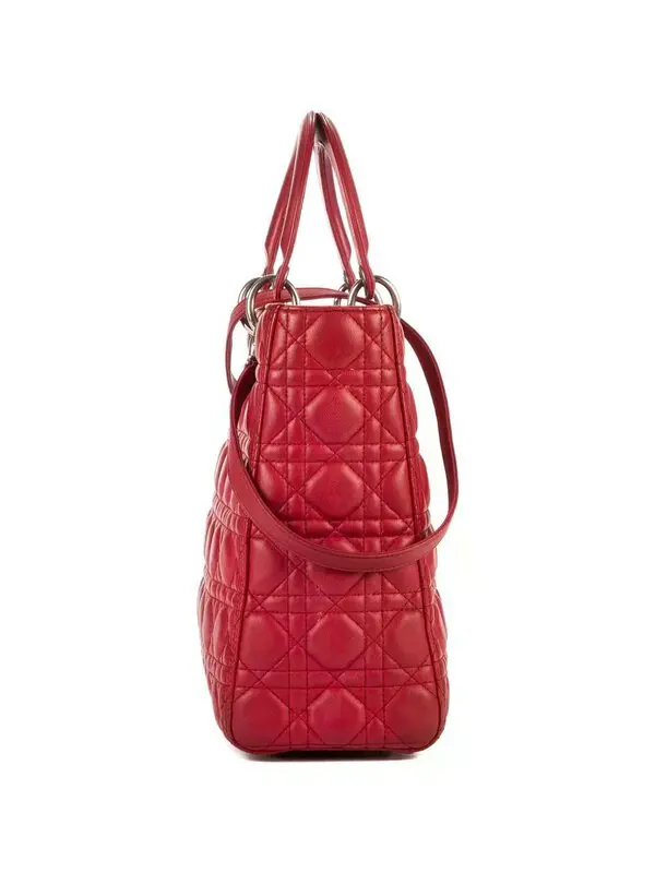 Dior Lady Quilted Handbag - Red