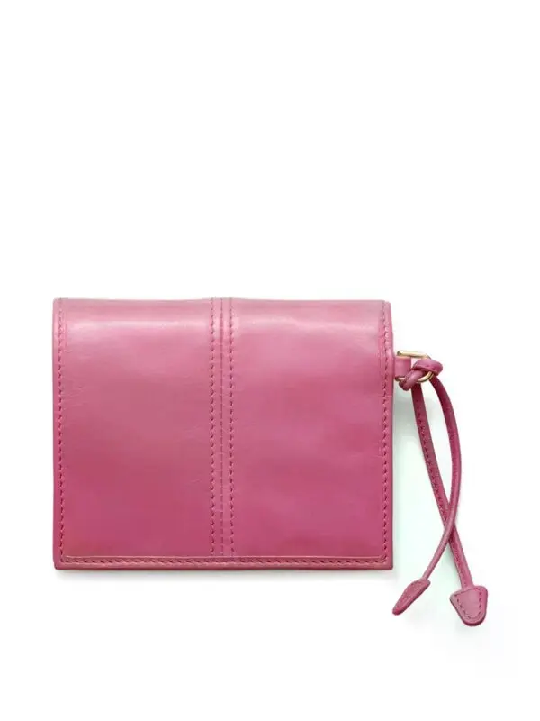 Prada Small Logo-plaque Leather Wallet - Pink