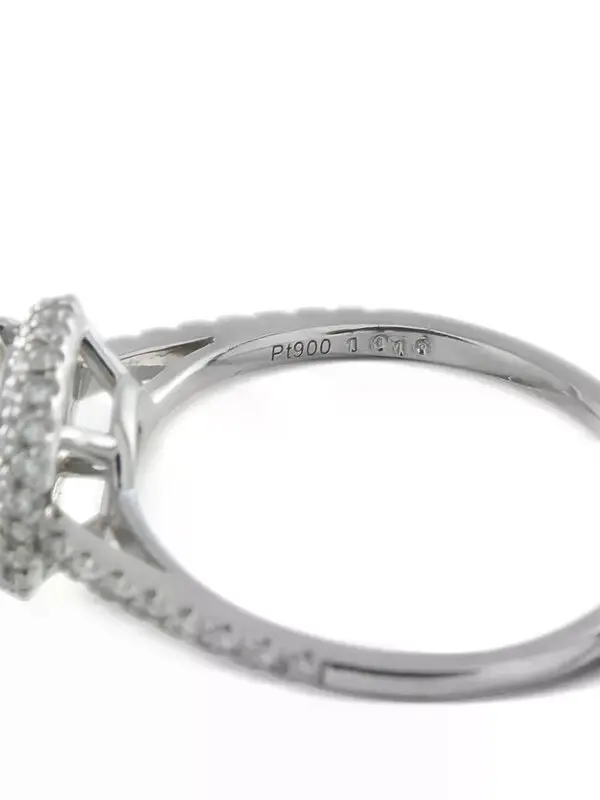 LB EXCLUSIVE Platinum Diamond Double Halo Ring