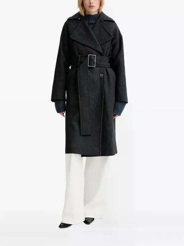 IRO PARIS Mealia Belted Coat - Grey