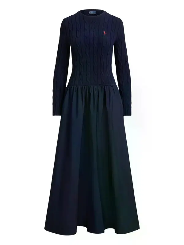 Polo Ralph Lauren Maxi Cable-knit Dress - Blue