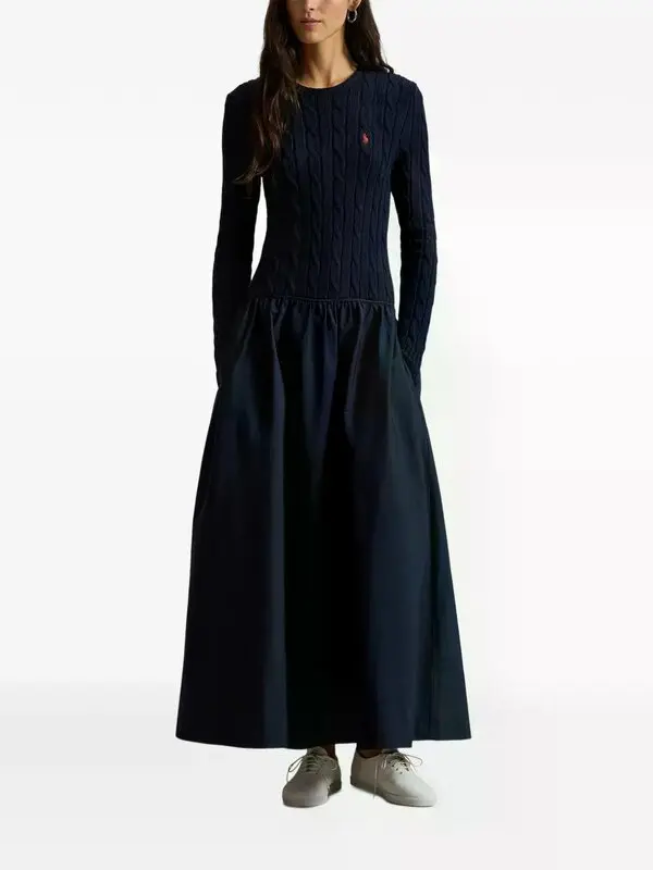 Polo Ralph Lauren Maxi Cable-knit Dress - Blue