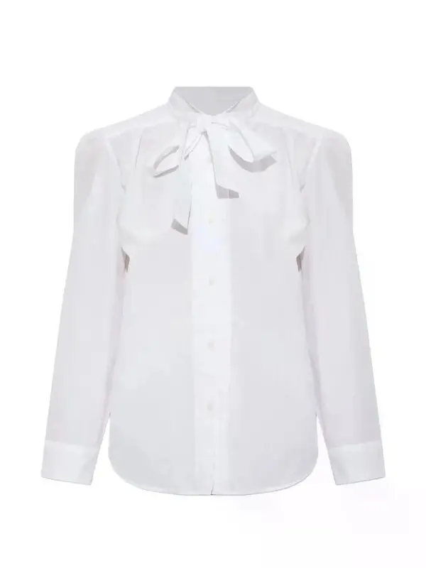 R13 Tie-detail Long-sleeve Shirt - White