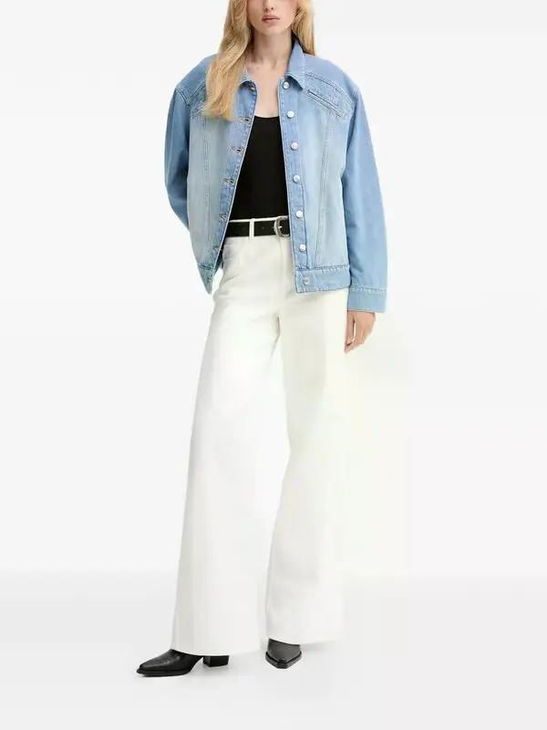 IRO PARIS Buttoned Jacket With Silver-tone Hardware - Blue