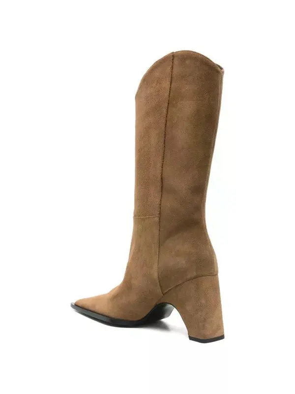 Coperni Pointed-toe Suede Boots - Brown