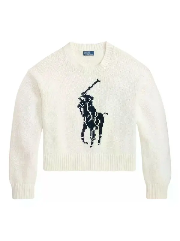 Polo Ralph Lauren Knitwear With Logo Motif - Neutrals