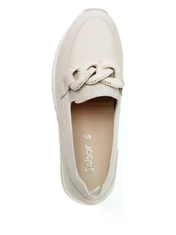 Gabor Chain-link Leather Loafers