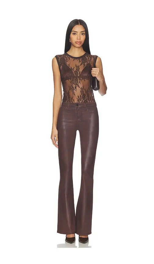 L'Agence Brax Lace Muscle Tank Top