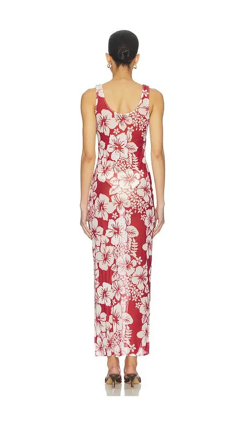 LESLIE AMON Roselle Mesh Maxi Dress