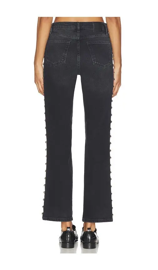 Simkhai Amelia High Rise Jean With Gold-tone Stud Detailing