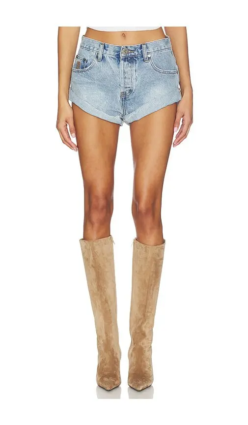 ONETEASPOON Bandits Low Waist Denim Shorts - Blue