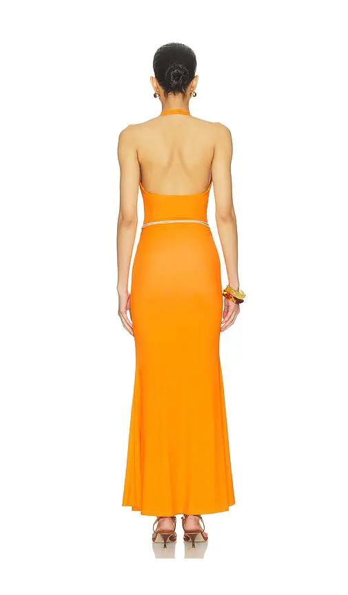 THE WOLF GANG Giro Halter Dress