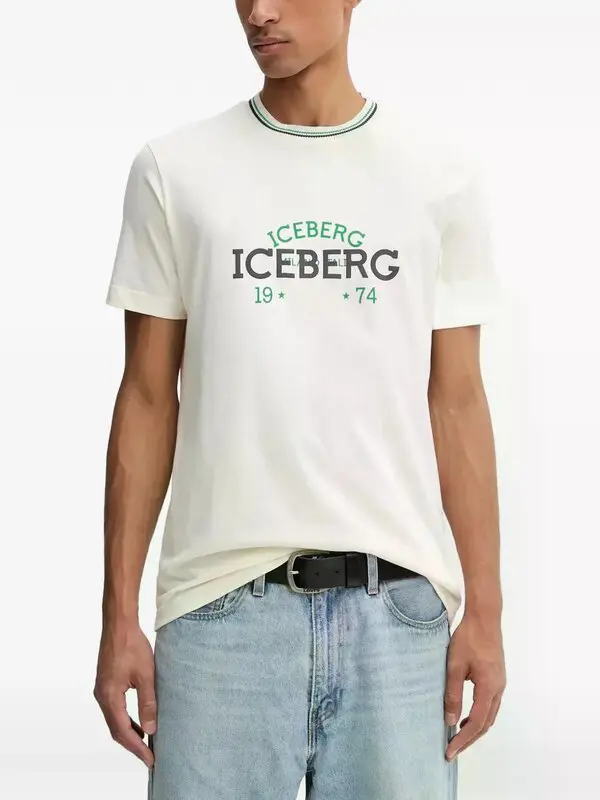 Iceberg Logo Ringer T-shirt