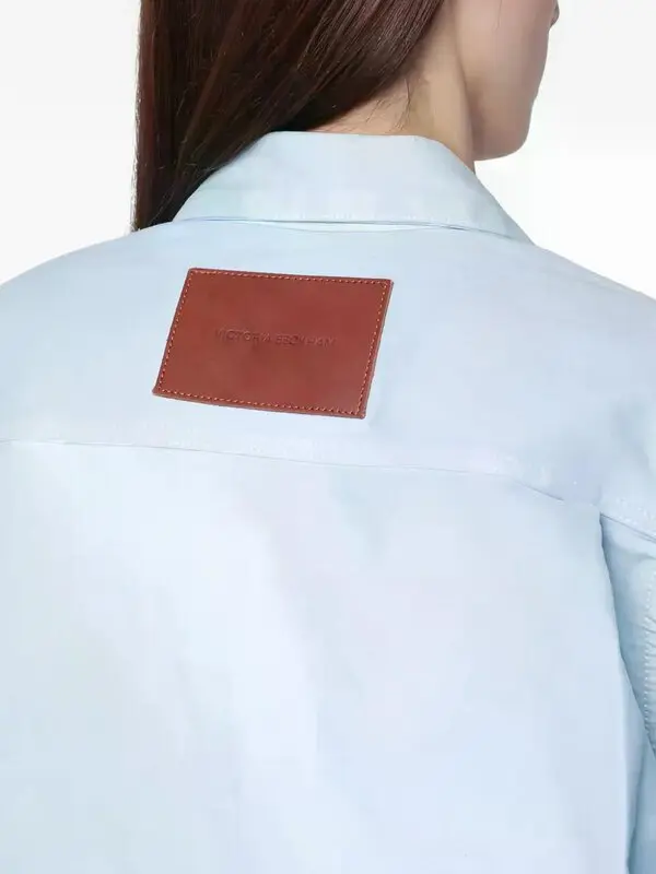 Victoria Beckham Sky Chest Pocket Trucker Jacket - Blue
