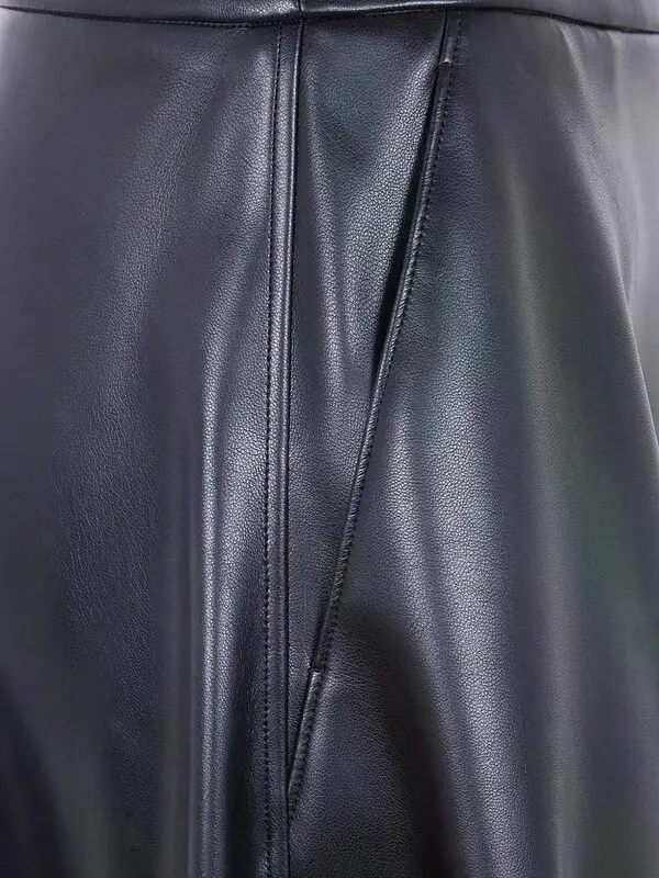 Max Mara Panelled Leather A-line Skirt