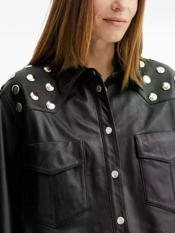 GESTUZ Studded Embellished Cropped Jacket