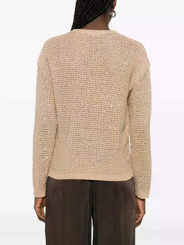 Fabiana Filippi Open-knit Sequined Sweater