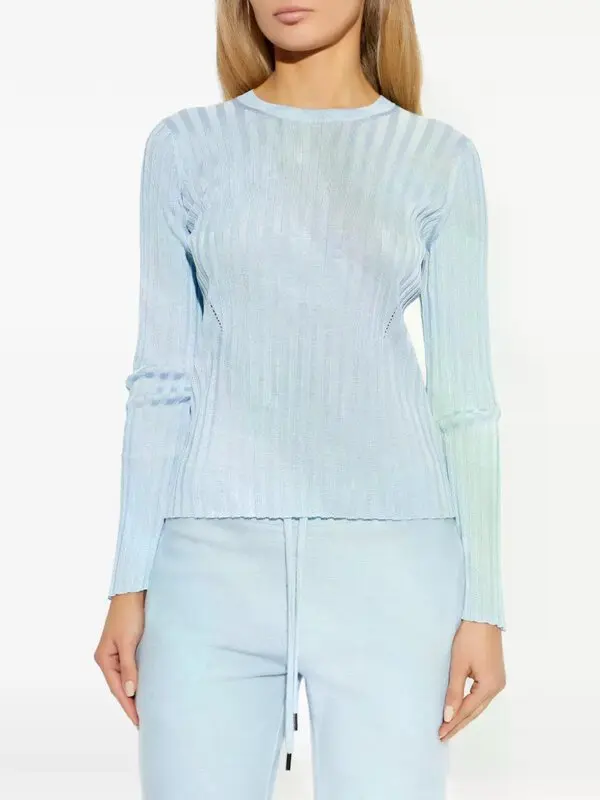 Versace Ribbed Knit Crewneck Top