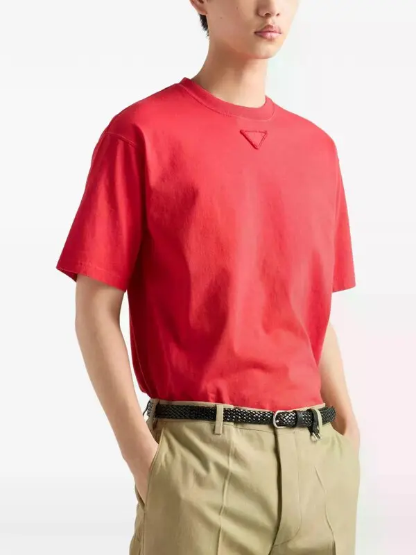 Prada Triangle-logo T-shirt - Red