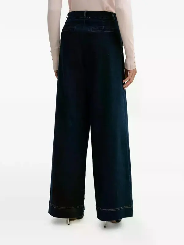 FRACOMINA Wide-leg Jeans With Gold-tone Hardware