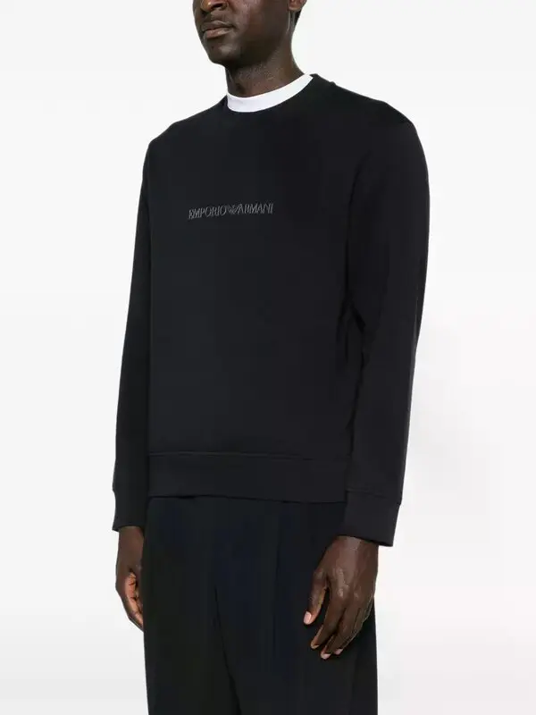 Emporio Armani Logo-detail Sweatshirt - Black
