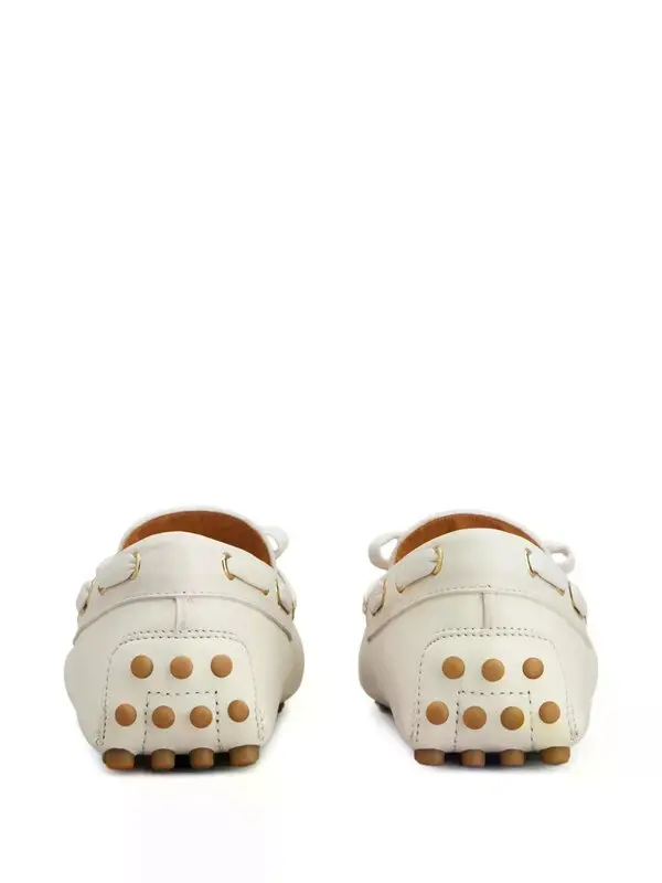 TOD'S Gommino Bow Detail Loafers - Neutrals