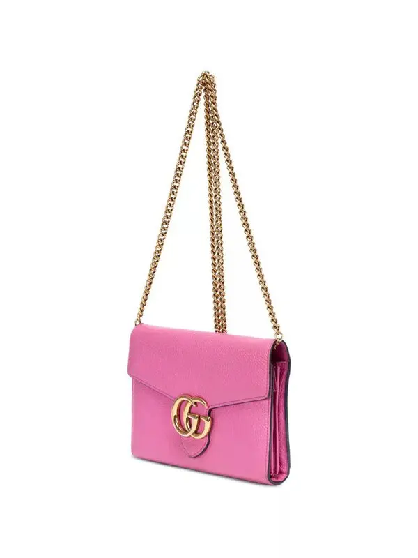 Gucci Marmont Chain Crossbody Bag - Pink