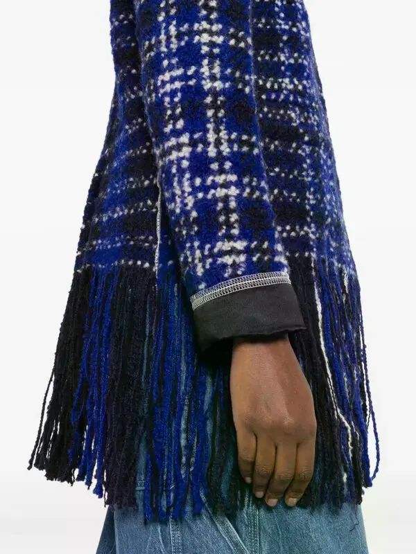 Marni Tartan Fringe Detail Jacket