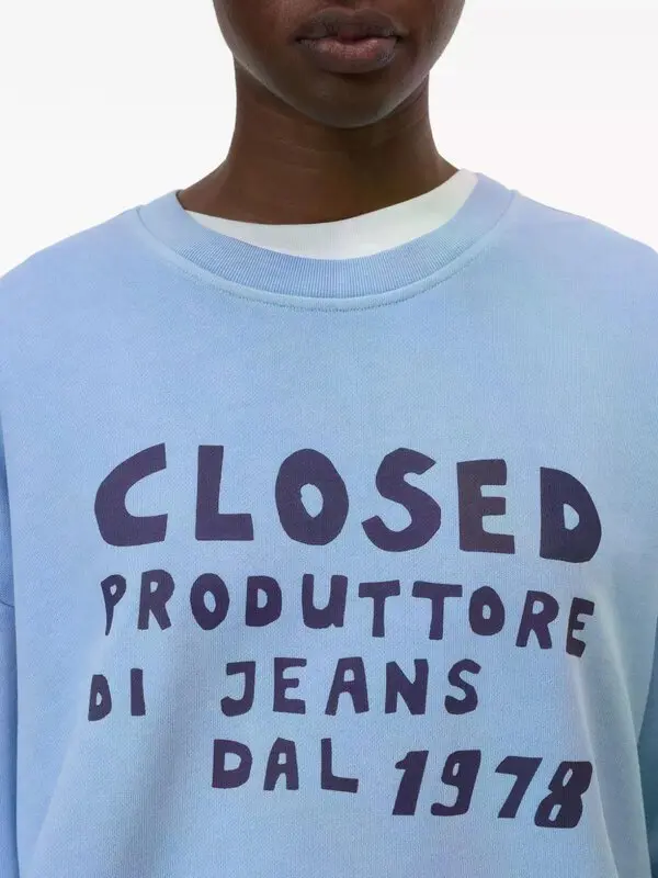 Closed Relaxed Crewneck Sweatshirt With Letter Print