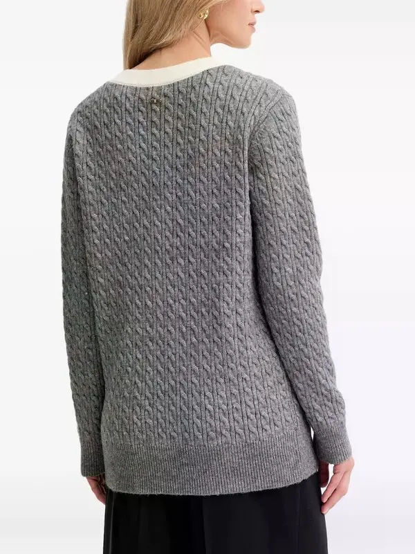 FRACOMINA V-neck Cable-knit Cardigan