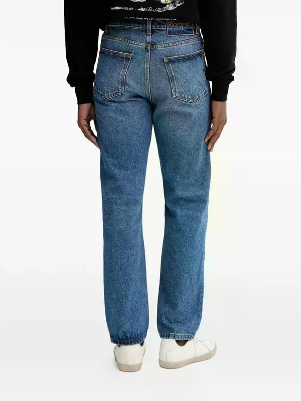 Iceberg Five-pocket Straight Leg Jeans