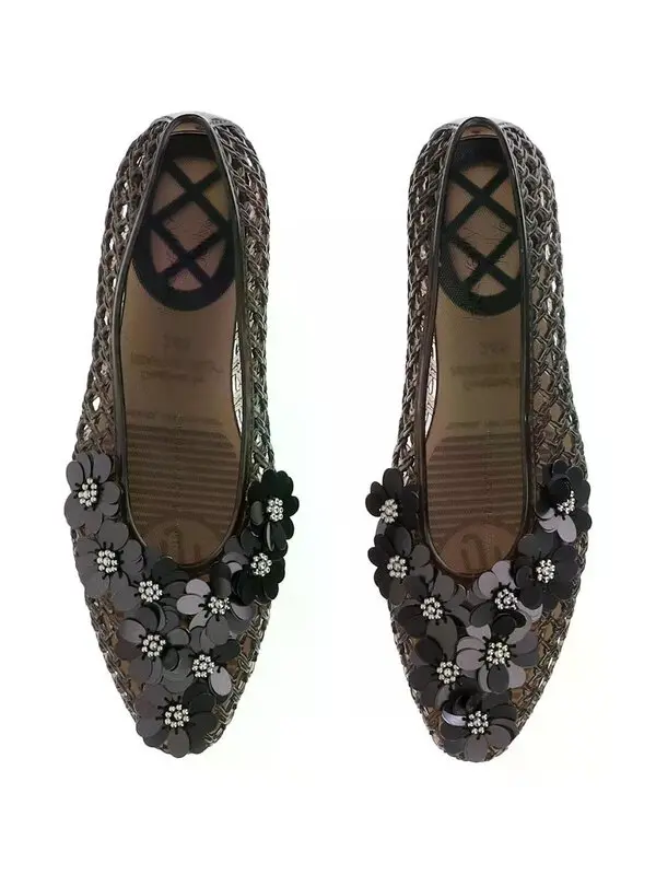 HEAVENLY JELLY Embellished Ballerina Flats