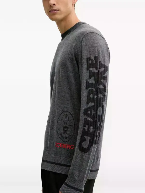 Iceberg Embroidered Motif Long-sleeved Sweater