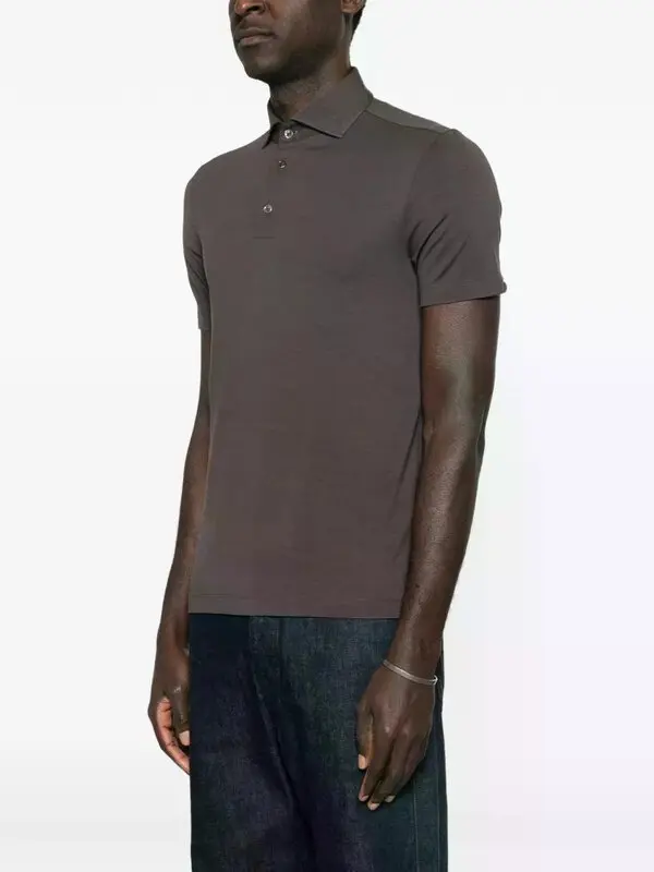 Malo Button-up Polo Shirt - Brown