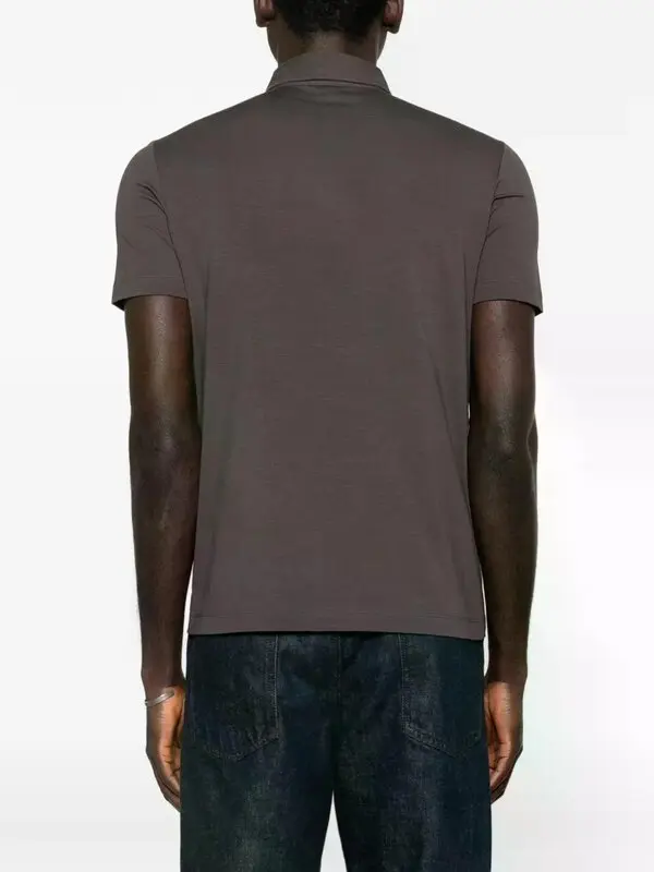 Malo Button-up Polo Shirt - Brown