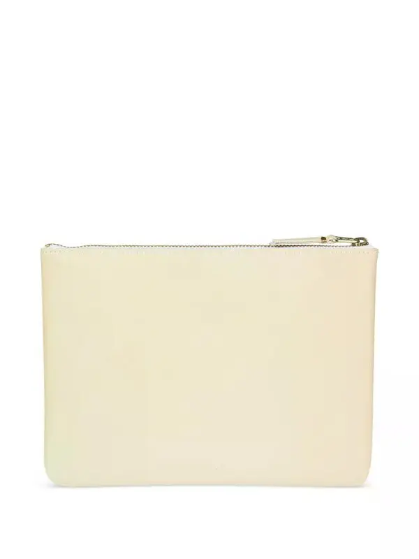 Comme Des Garçons Leather Zip Wallet - Neutrals