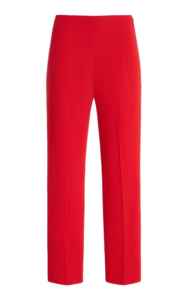 Tove Drew Cropped Trousers - Red