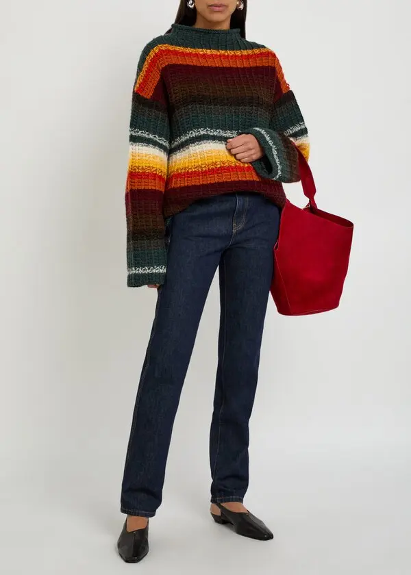 Khaite Farley Slim Straight-leg Jeans In Benson Wash