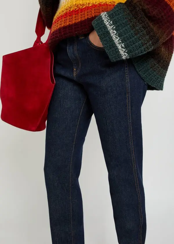 Khaite Farley Slim Straight-leg Jeans In Benson Wash