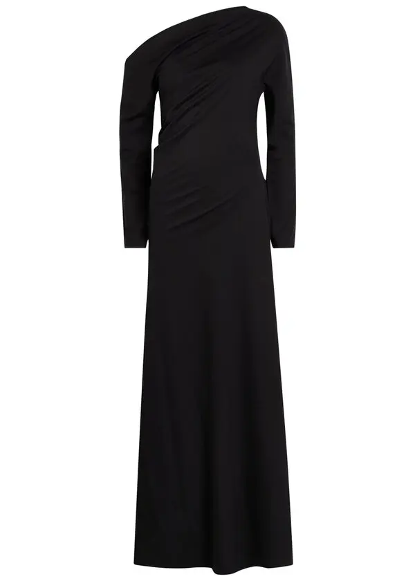 RÓHE Twisted Jersey Maxi Dress - Black