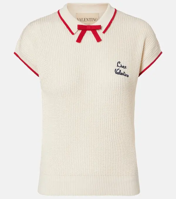 Valentino Garavani Chez Cotton-blend Sweater - Beige