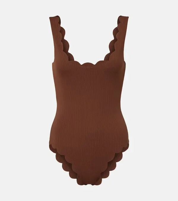 Marysia Palm Springs Scalloped One-piece Swimsuit - Brown