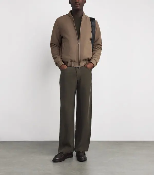 Emporio Armani Crêpe Jersey Bomber Jacket