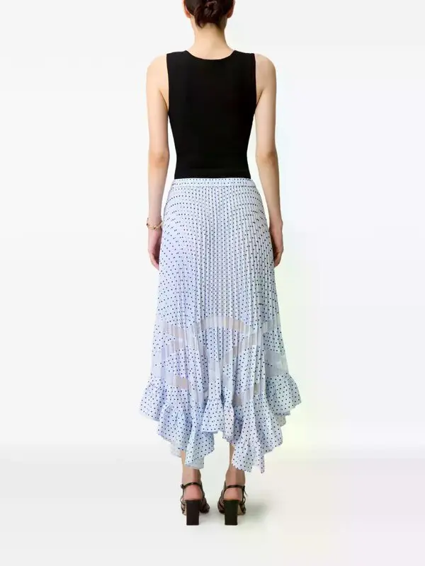 Claudie Pierlot Polka Dot Lace Midi Skirt - Blue