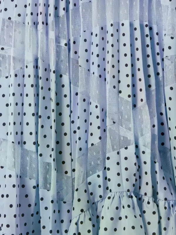 Claudie Pierlot Polka Dot Lace Midi Skirt - Blue