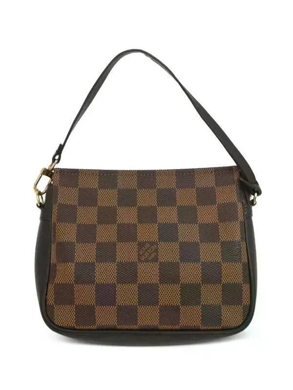 LOUIS VUITTON 1998 Damier Pattern Shoulder Bag - Brown