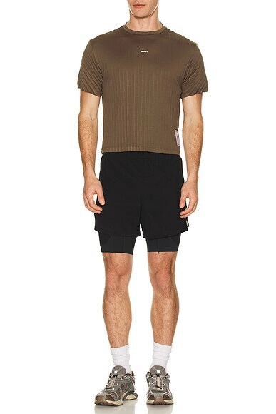 Satisfy Auralite Pleated Tee Shirt - Olive