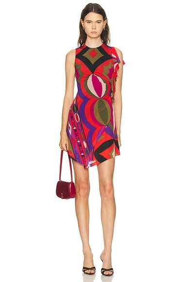 Emilio Pucci Printed Viscose Mini Dress - Multicolor