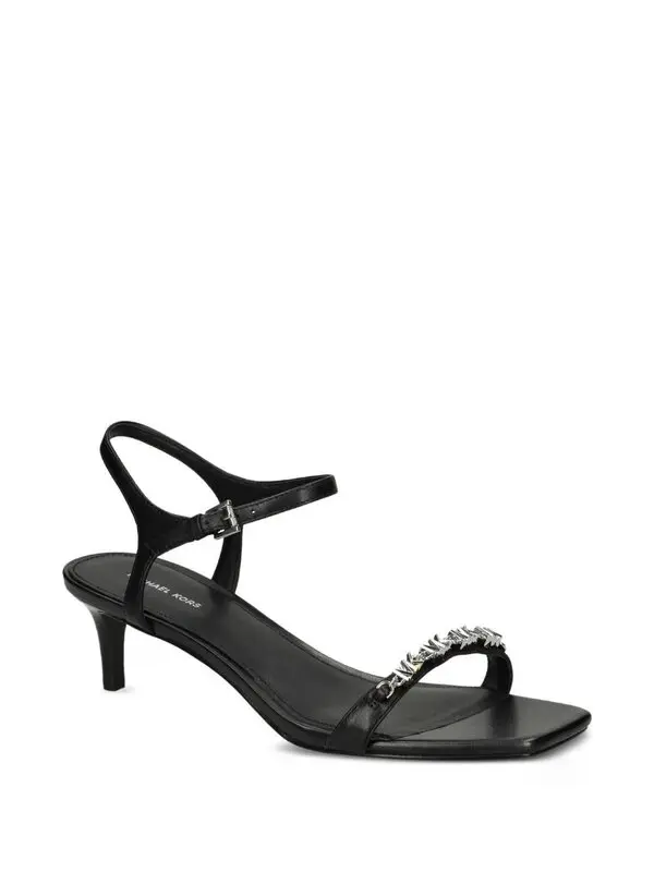 Michael Kors Dina Leather Sandals With Ankle Strap